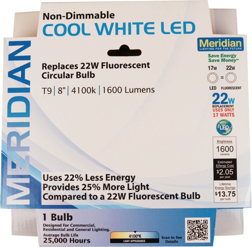13144 - 17 Watt 8" LED Circular Bulb - Meridian Lighting